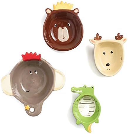 Amazon.com: Whimsical Ceramic Animal Measuring Cups Stacking Set: Home ...