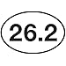 Amazon.com - 26.2 Marathon Running Sticker Bumper Sticker Oval 5" x 3 ...