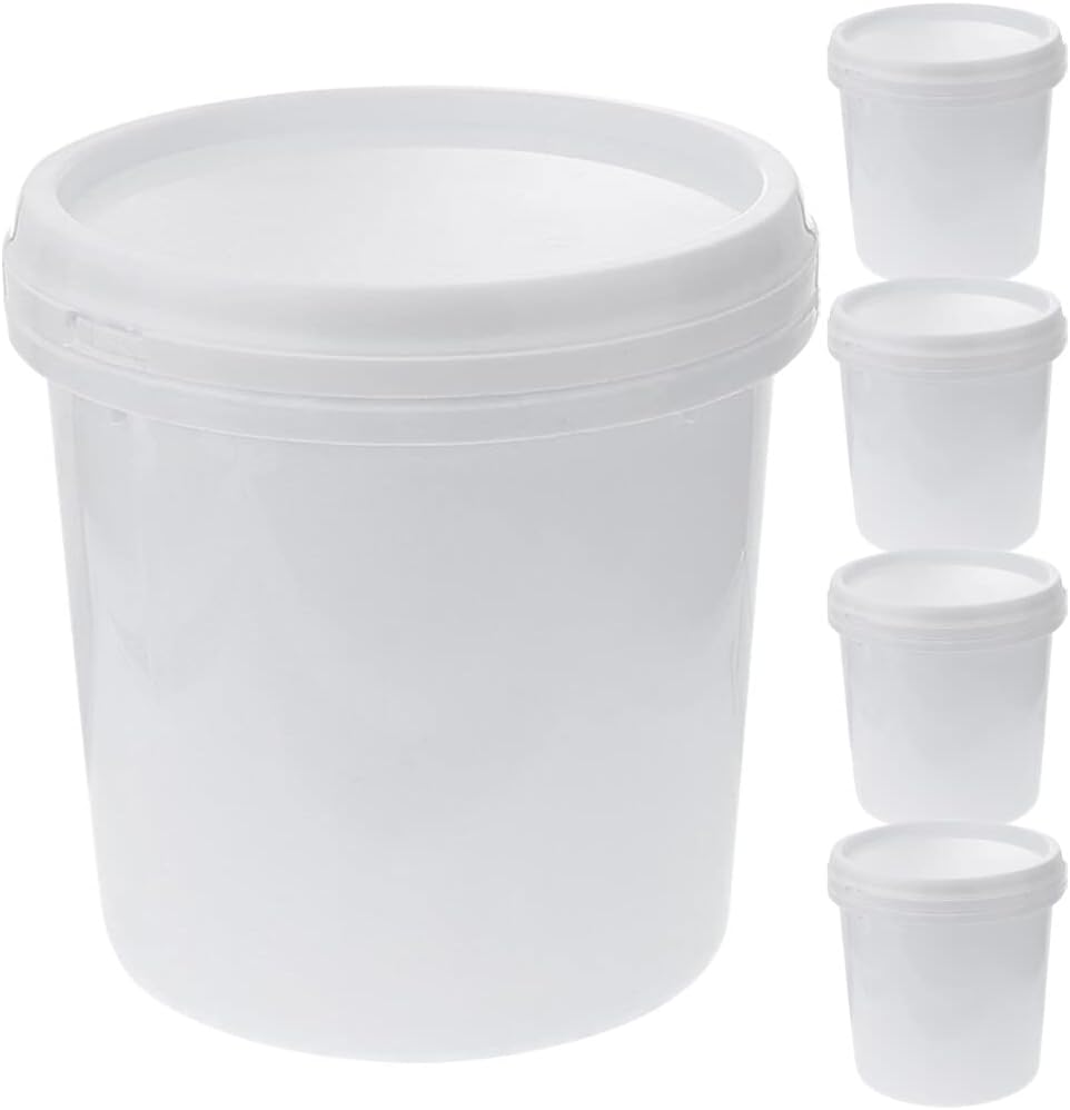 Amazon.com: Veemoon 5 Pcs Plastic Pail with Lid and Handle, Grade ...