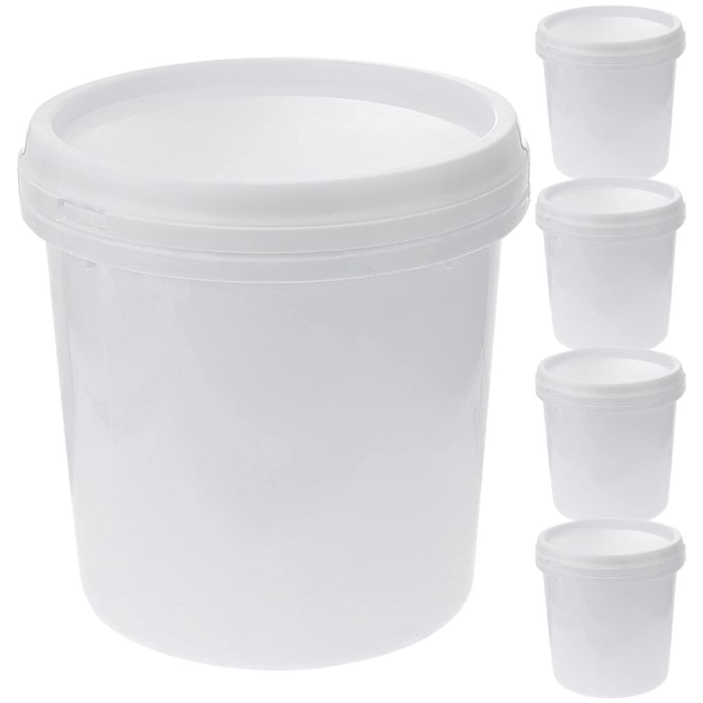 Amazon.com: Veemoon 5 Pcs Plastic Pail with Lid and Handle, Grade ...