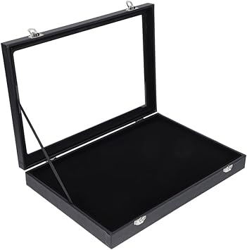 Alipis Pin Display Case Brooch Storage Display Case with Glass Top Pin ...