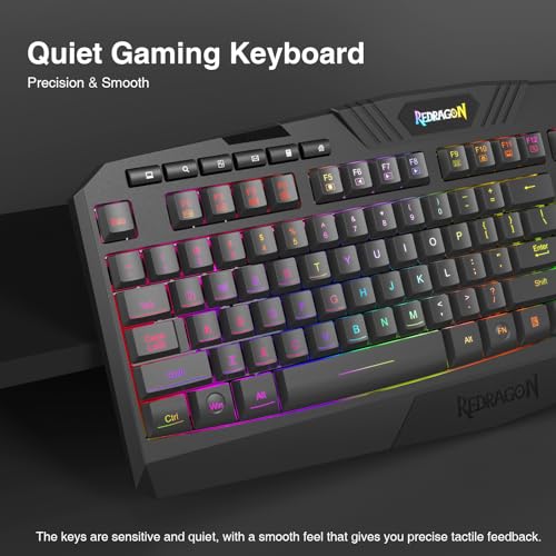 Buy Redragon K503 Wireless Gaming Keyboard, RGB LED Backlit, Multimedia ...