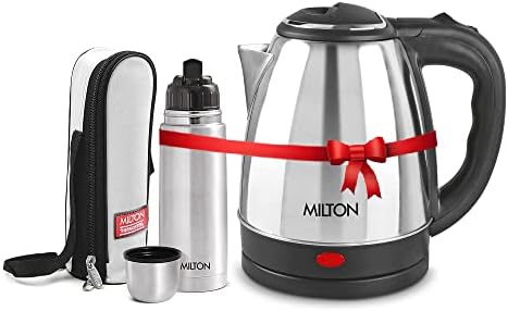 Milton Euroline Riga Electric 1.5 Stainless Steel Electric Kettle, 1 ...