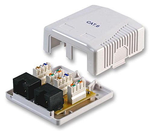 Pro Signal PSG08001 2-Port Cat6 RJ45 Surface Mount Socket, Unshielded ...