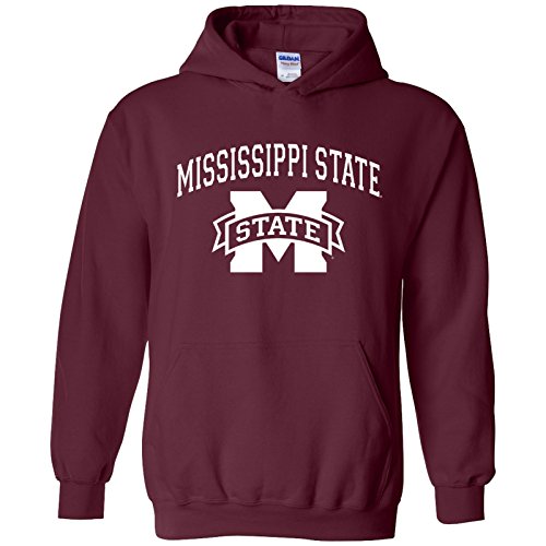 UGP Campus Apparel AH03 - Mississippi State Bulldogs Arch Logo Hoodie - Large - Maroon | Amazon ...