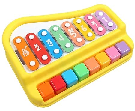 Buy 2 in 1 Baby Piano Xylophone Toy for Toddlers 1-3 Years Old, 8 ...