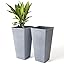 Amazon.com : Tall Planters 20 Inch, Flower Pot Pack 2, Patio Deck ...