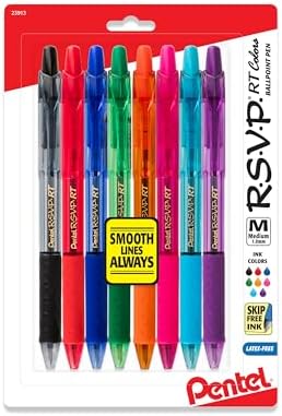Amazon.com : Pentel R.S.V.P. RT Colors New Retractable Ballpoint Pen ...
