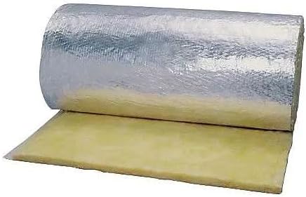 Reflective FRK FOIL Faced Fiberglass Duct Insulation HVAC Pipe Wrap 2.2 ...