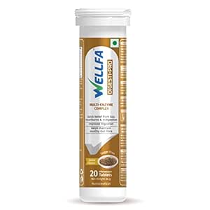 Buy Wellfa Digesti Pro Efferevescent Tablets| Multi Enzymes | Cumin Extract | Improves Digestion ...