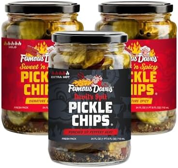 Amazon.com : Famous Dave's - 3 pck Sweet n' Spicy Pickle Chips (72 oz ...