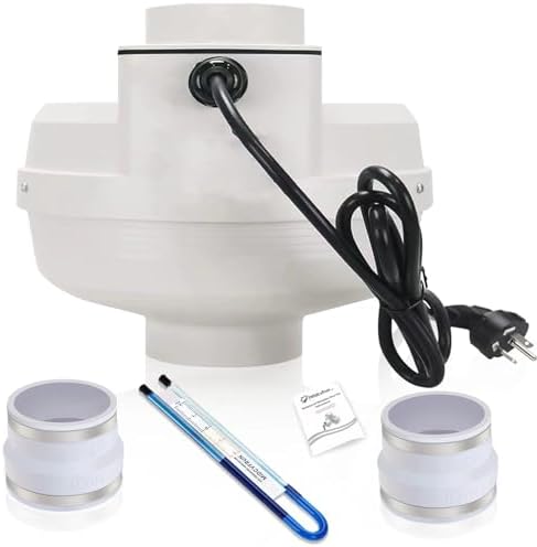 Amazon.com: Rysmirs 4 to 3 inch Radon Mitigation Fan System Kit - Ultra ...