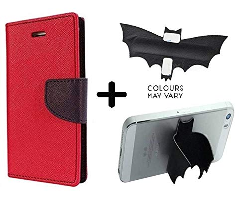 MOSHUM Redmi 4A Cover/Wallet flip for Redmi 4A (RED) with Batman Design ...