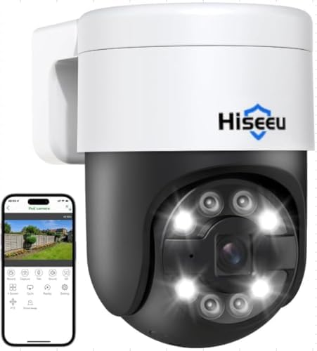 Amazon.com : Hiseeu [Auto Human Tracking] 4K 8MP PoE PTZ Security ...