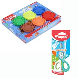 Maped Modelling Dough X6pcs with Tools and 1 Kids Scissor|Dough Clay ...