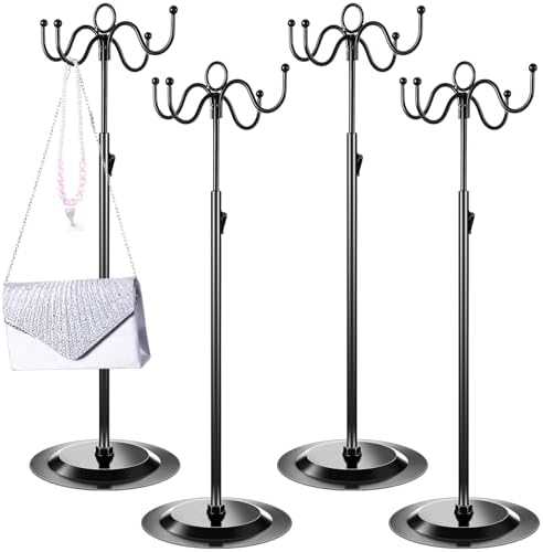 Amazon.com: Menkxi 4 Pcs Metal Adjustable Height Purse Display Stands ...