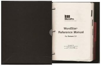 Amazon.com: WordStar Reference Manual for Release 3.3: MicroPro: Libros