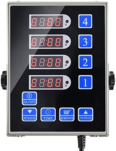 Amazon.com: Commercial Kitchen Timer, 4-Channel Digital Timer for ...