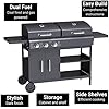 BillyOh Gas BBQ Grill and Charcoal BBQ Smoker | 3 Burner with Side ...