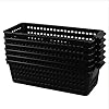 Amazon.com - Begale Small Plastic Storage Baskets, Black, 11.6"L x 5"W ...