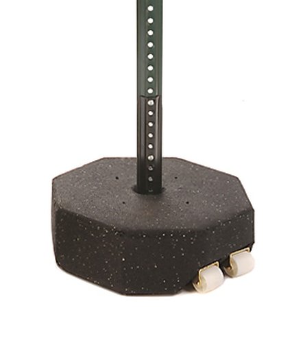 Portable Rubber Octagonal Base on Wheels and U-Channel Adaptor, 60 lbs ...