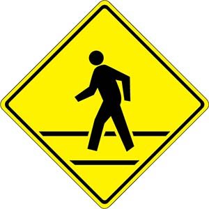 Amazon.com: Beaed - Pedestrian Graphic Sign - BWY-51R : Industrial ...