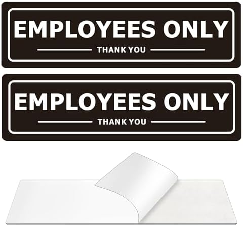 Amazon.com : Employees Only Sign - 2 Pack Office Door Signs for ...