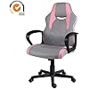 EUCO Gaming Chair Grey,Computer Racing Chair PU Leather Desk Chair with ...