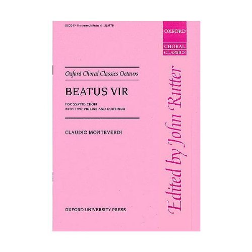 Claudio Monteverdi: Beatus Vir. Sheet Music for SATB, Organ ...