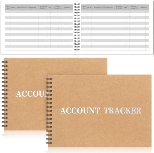 Amazon.com : Saypacck 2 Pack Spiral Bound Accounting Ledger Book ...