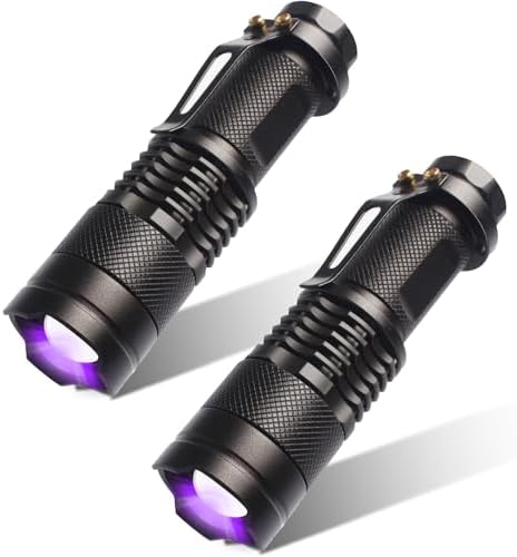 TheaPro 2 Pack UV Light Torch Ultraviolet LED Black Light Portable ...