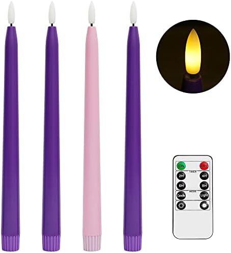 Amazon.com: 10 1/4" 4-Piece Led Advent Candle Set : Home & Kitchen
