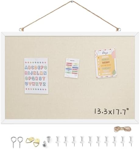 Amazon.com : Yunihome 13.3x17.7 InchCork Board for Wall Hanging with ...