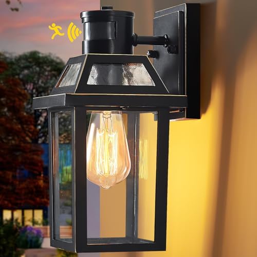 Motion Sensor Outdoor Wall Lights, Porch Light Outdoor 3 Lighting Modes ...