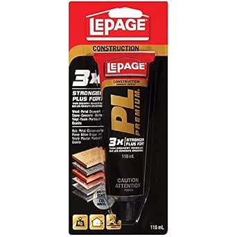 LePage PL Premium Polyurethane Construction Adhesive 118 ml, Super Glue ...