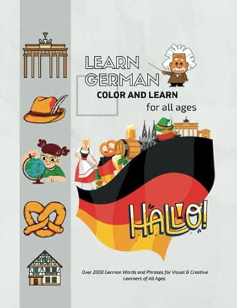 German Picture Dictionary Coloring Book: Color and Learn, Over 2000 ...