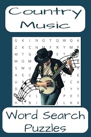 Country Music Word Search Puzzle Book: Word Searches with Easy to Read ...