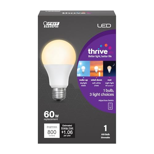 Feit Electric LED Circadian Rhythm Intellibulb with Night Light - A19 ...