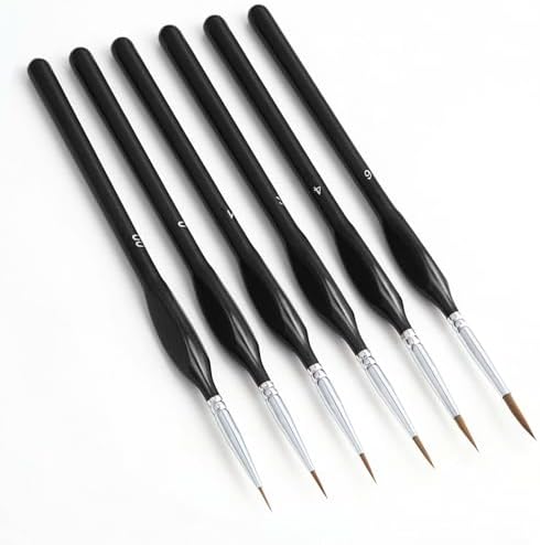 Fine Detail Brushes with Triangular Handles,10 Miniature Brush for Fine ...