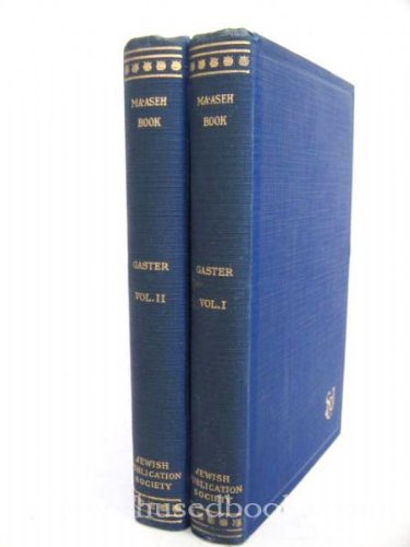 Ma'aseh Book (two volumes): Moses Gaster: Amazon.com: Books