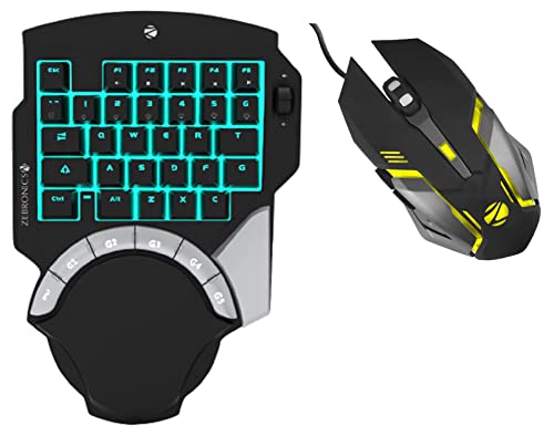 ZEBRONICS Zeb-MAX Atom one-Handed RGB Gaming Mechanical Keyboard, 37 ...