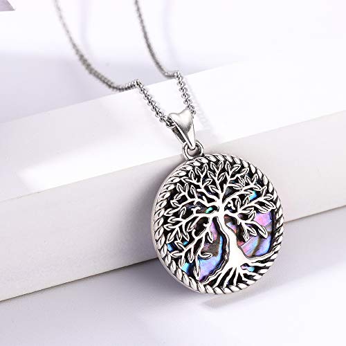 Friggem Collar Mujer Árbol de la Vida Plata de Ley 925 Colgante Árbol ...