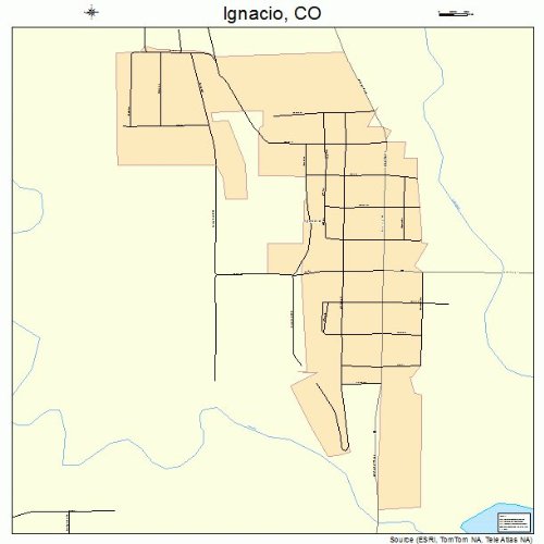 Amazon.com: Large Street & Road Map of Ignacio, Colorado CO - Printed ...
