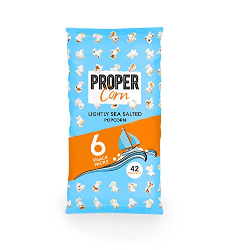 PROPER Propercorn Lightly Sea Salted Popcorn, 6 x 10g Lightly-Salted 60 ...