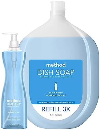 Amazon.com: Method Sea Minerals Dish Soap and Refill,18 oz. Dispenser ...