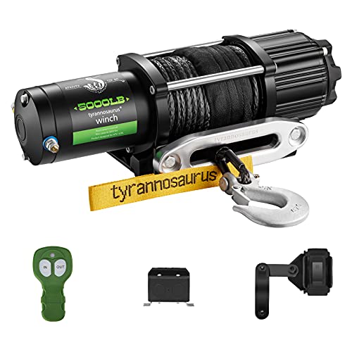 Tyrannosaurus 5000 lb. ATV/UTV Electric Synthetic Winch Kit - The Best ...
