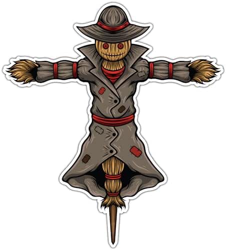 Amazon.com: Scarecrow Halloween Vinyl Decal - Spooky Scare Crow Car ...
