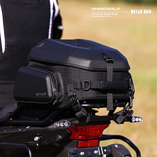 Snapklik.com : Motorcycle Tail Bag Rear Seat Bag Hard Shell Waterproof ...