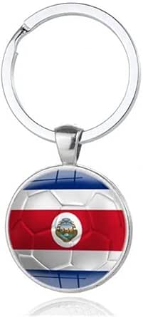 Amazon.com: Art Attack Costa Rican Flag Soccer Keychain, Costa Rica Los ...