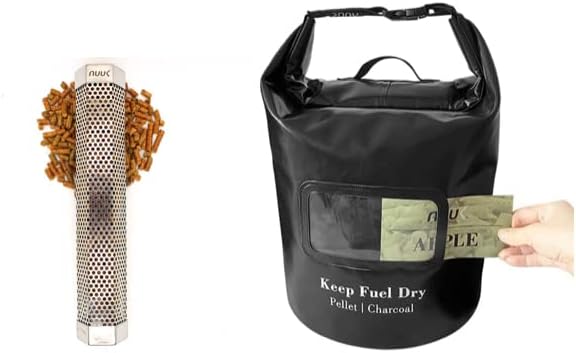 Amazon.com : NUUK 20 LBs Pellet/Charcoal Fuel Storage Bag and Stainless ...